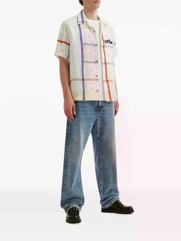 KHOKI Check-print Embroidered Shirt