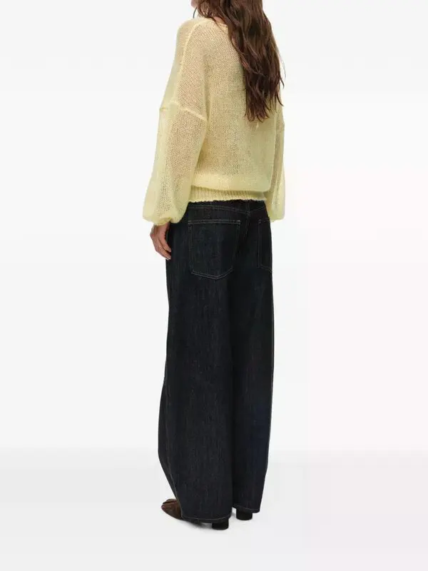 Bimba Y Lola Barrel Indigo Denim 5-pocket Trousers
