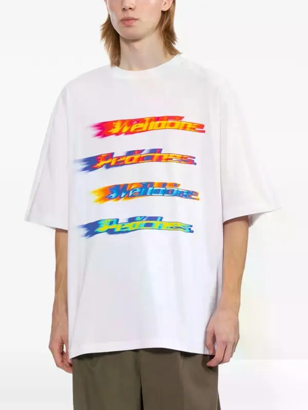 We11Done Peaches Muti Logo T-shirt