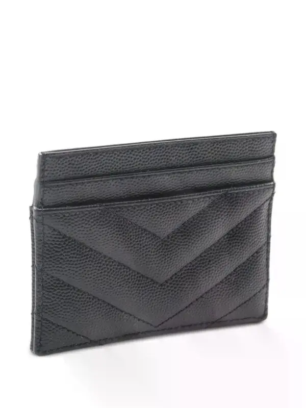 Saint Laurent 2020s Quilted Card Holder - Black