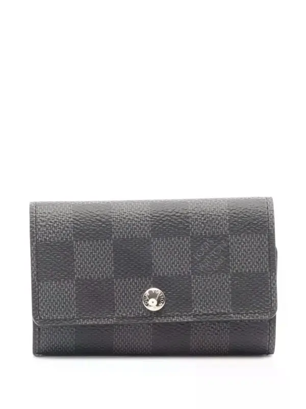 LOUIS VUITTON 2015 Damier Graphite Key Case - Black