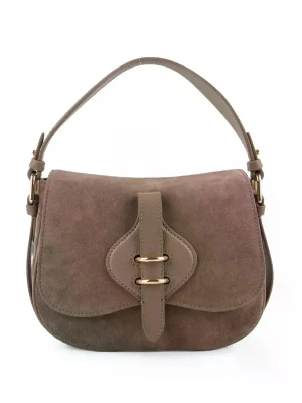 COCCINELLE Small Mavery Suede-panelled Shoulder Bag