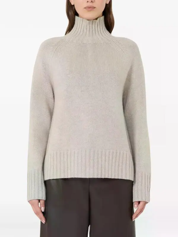 Max Mara Ribbed-knit Raglan-sleeve Sweater
