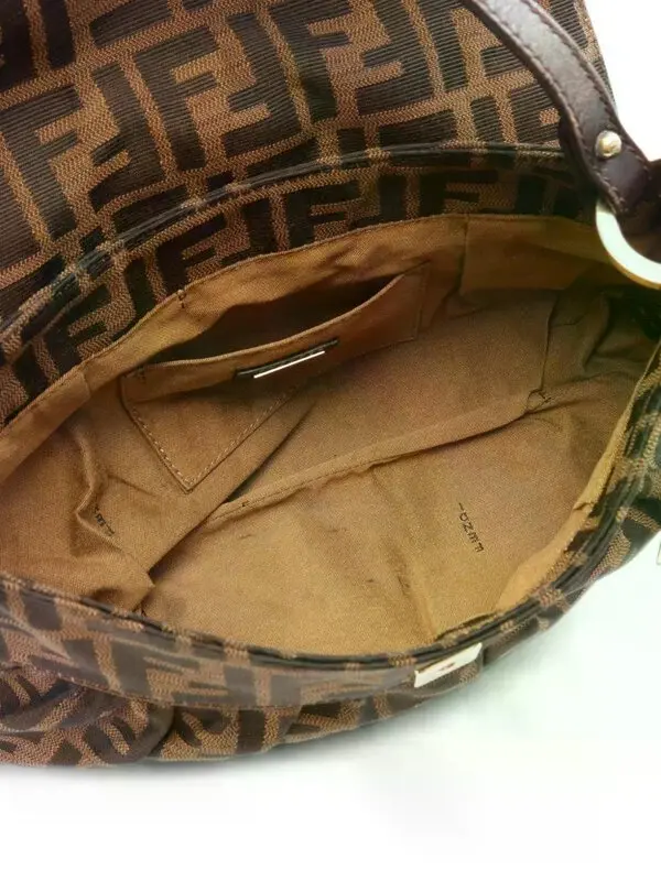 Fendi 2000s Zucca Logo-charm Shoulder Bag
