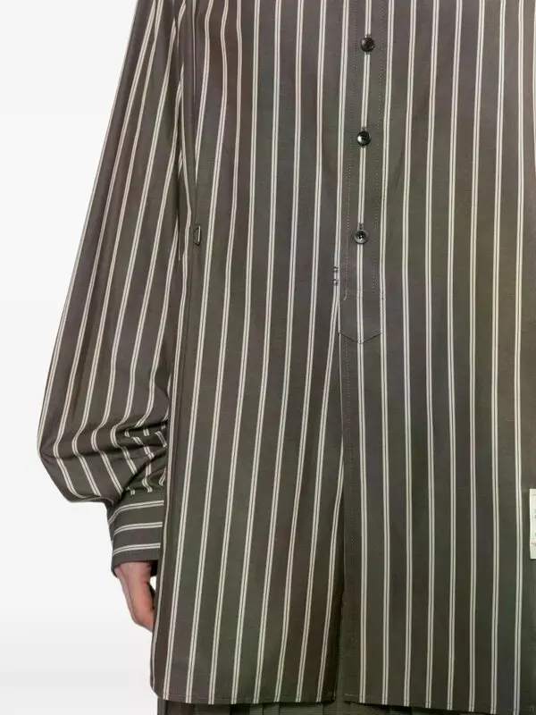 Mihara Yasuhiro Striped Twisted-detail Shirt