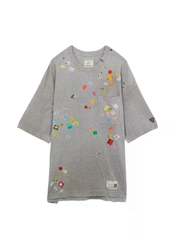 Mihara Yasuhiro Sticker-print Pocket T-shirt