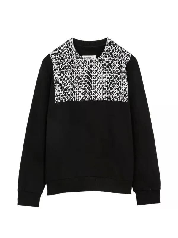 MAISON MARGIELA Logo-print Sweatshirt - Black