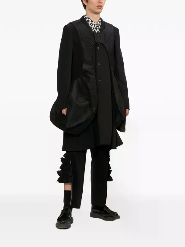 Comme Des Garçons Monogram Pattern Open Coat