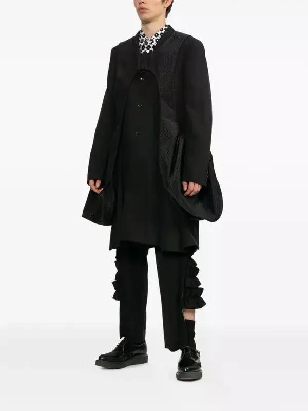 Comme Des Garçons Monogram Pattern Open Coat
