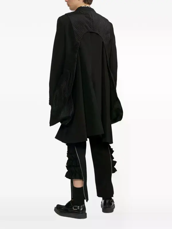 Comme Des Garçons Monogram Pattern Open Coat