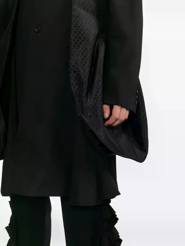 Comme Des Garçons Monogram Pattern Open Coat