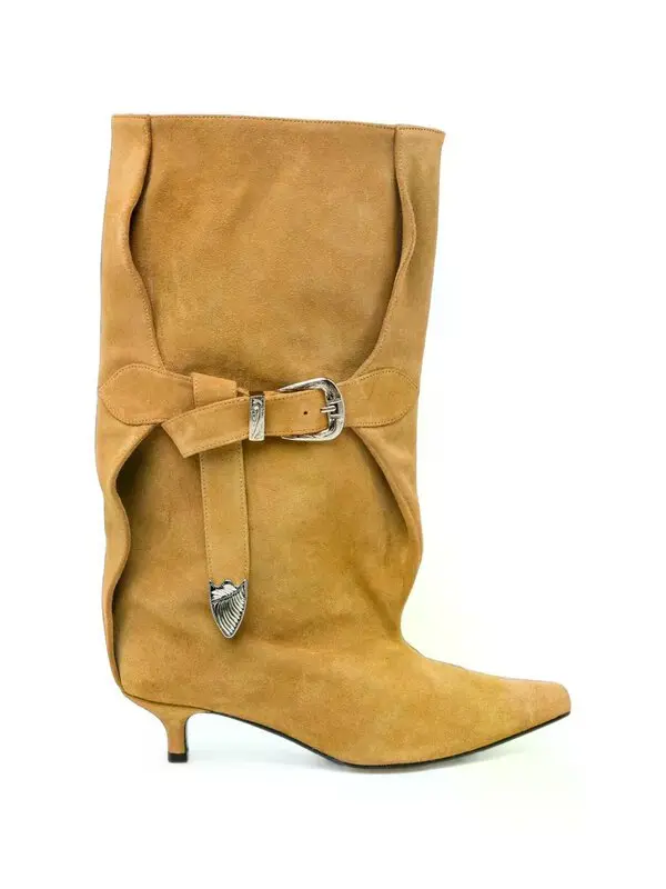 Toga Buckle-detail Suede Boots