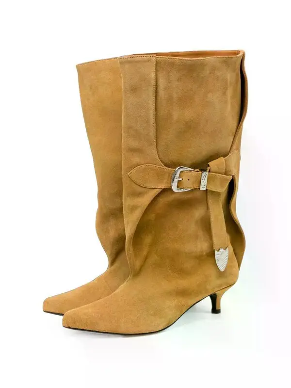 Toga Buckle-detail Suede Boots
