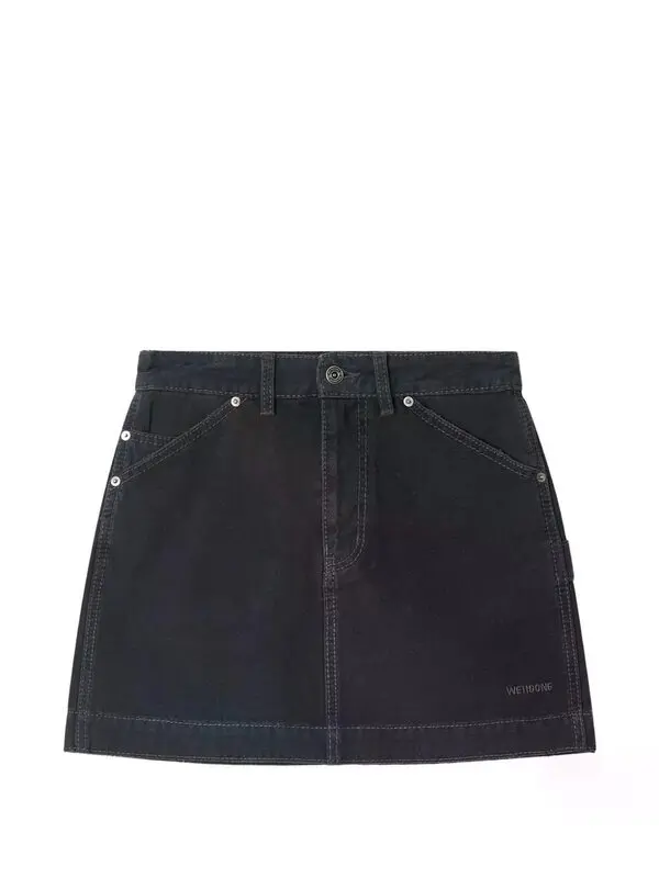 We11Done Logo-patch Mini Skirt