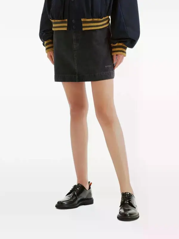 We11Done Logo-patch Mini Skirt