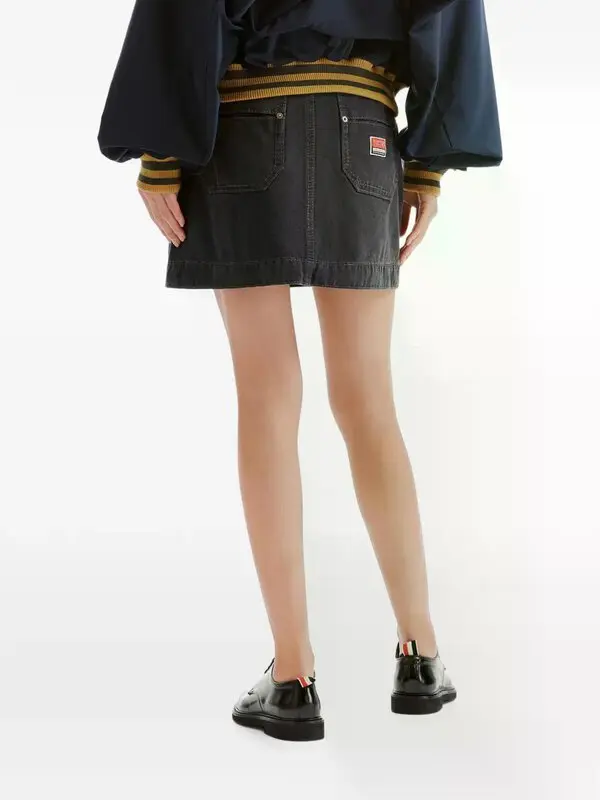 We11Done Logo-patch Mini Skirt