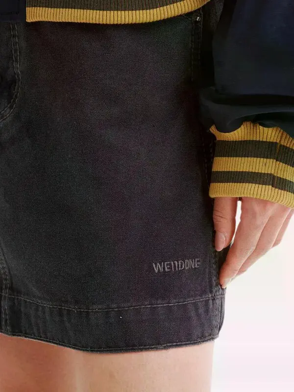 We11Done Logo-patch Mini Skirt