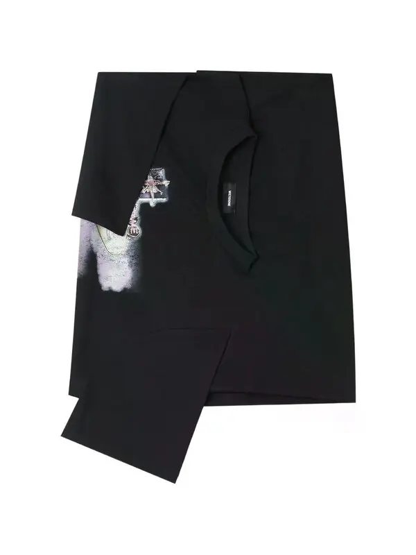We11Done Logo-print Asymmetric Skirt