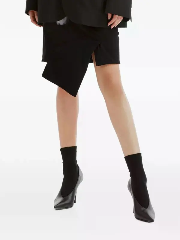We11Done Logo-print Asymmetric Skirt