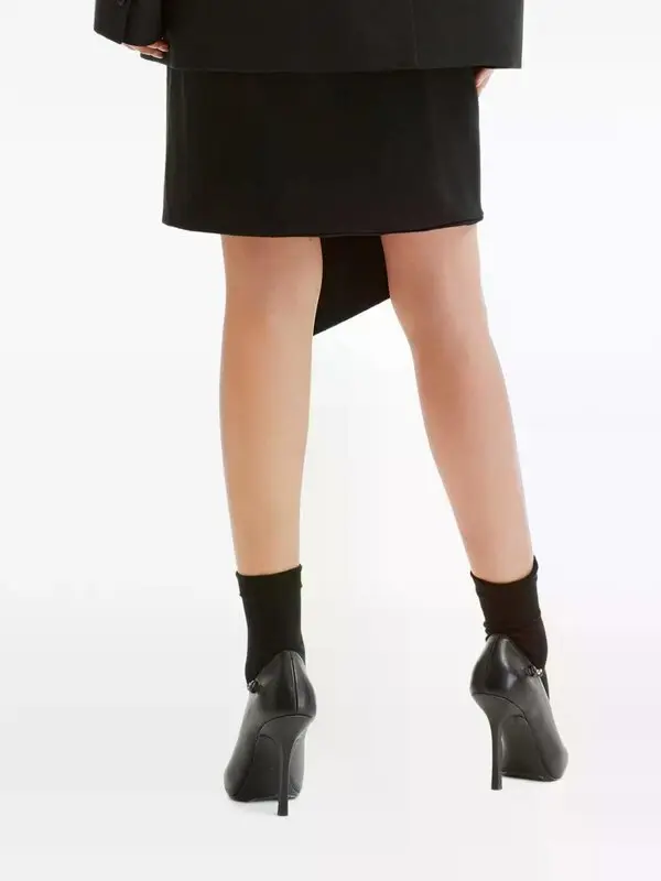 We11Done Logo-print Asymmetric Skirt