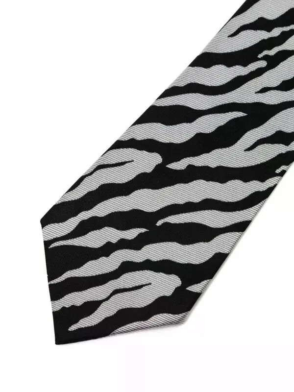 Comme Des Garçons Zebra Pattern Tie