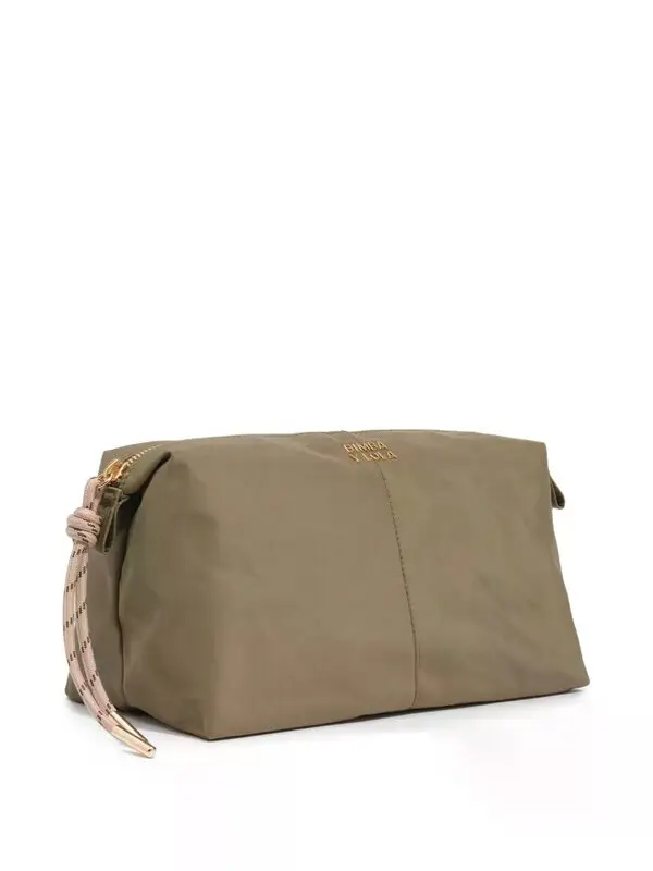 Bimba Y Lola Large Olive Nylon Trapecio Make-up Case