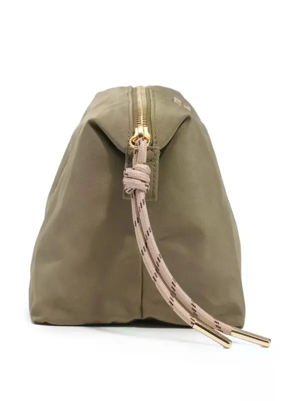 Bimba Y Lola Large Olive Nylon Trapecio Make-up Case