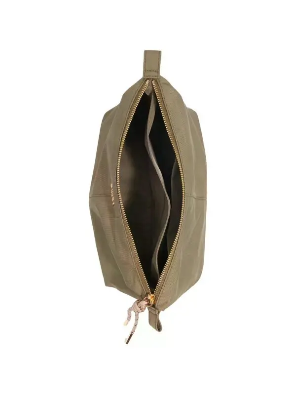 Bimba Y Lola Large Olive Nylon Trapecio Make-up Case