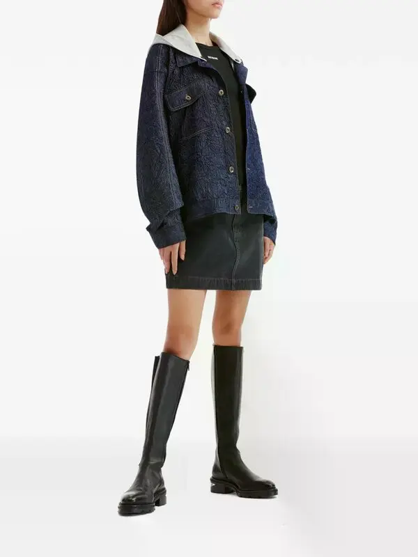 We11Done Crinkled Hooded Jacket