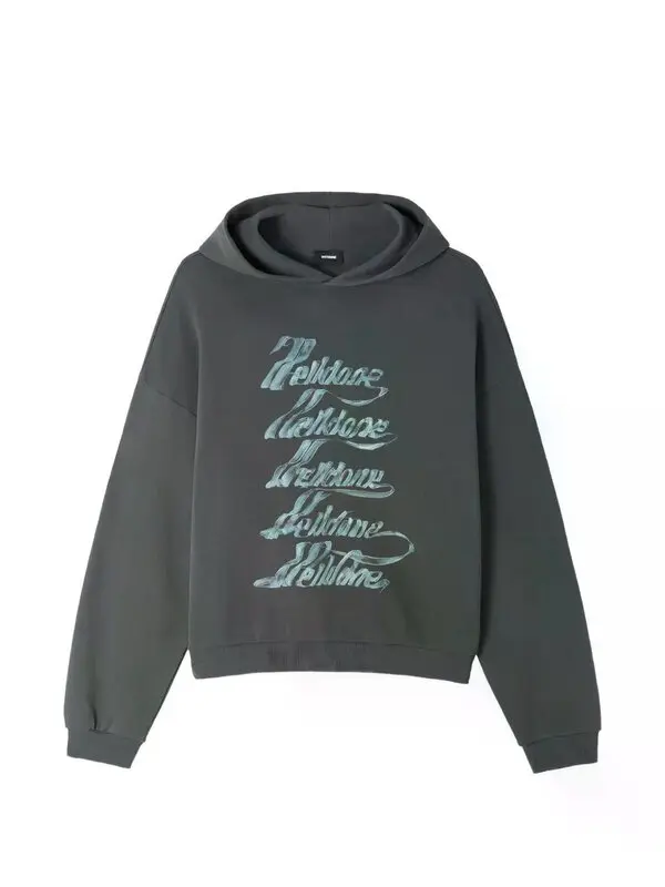 We11Done Logo-print Hoodie - Grey