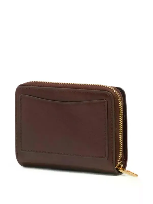 Bimba Y Lola Dark Tan Leather Lapel Wallet