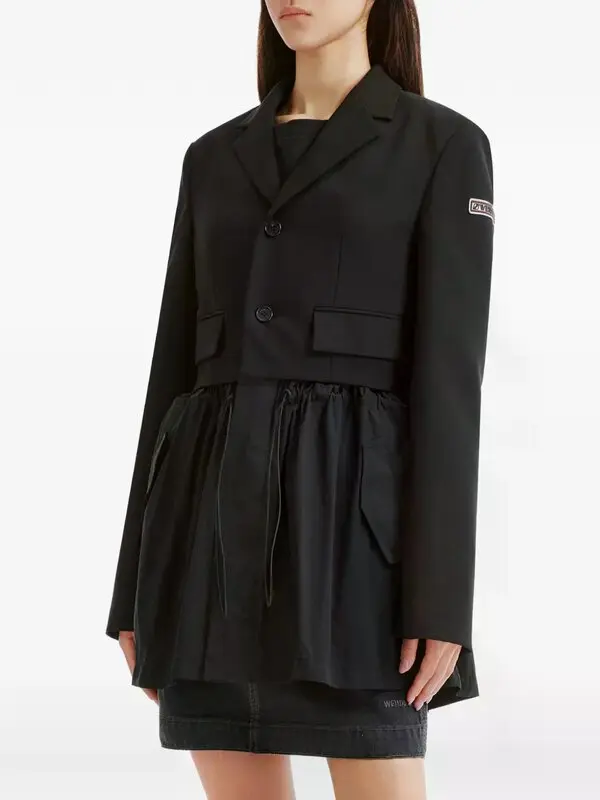 We11Done Drawstring-waist Panelled Blazer