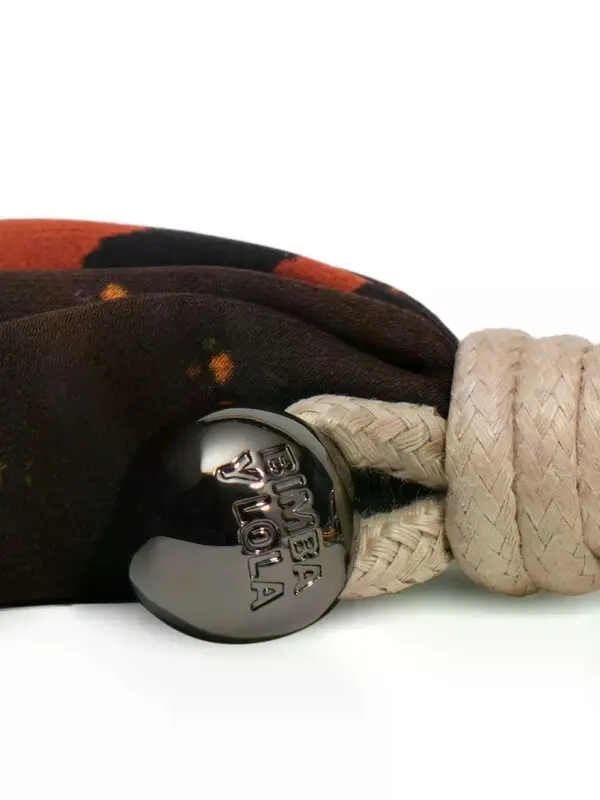 Bimba Y Lola Patchwork Scarf Key Ring - Brown