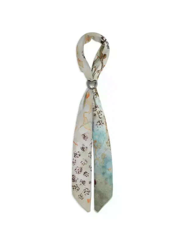 Bimba Y Lola Floral Scarf Charm Watercolor Background