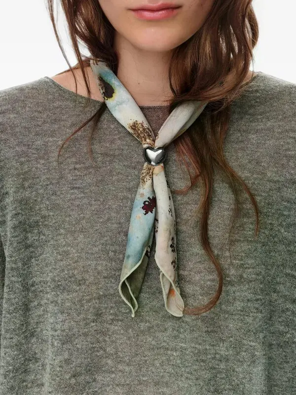 Bimba Y Lola Floral Scarf Charm Watercolor Background