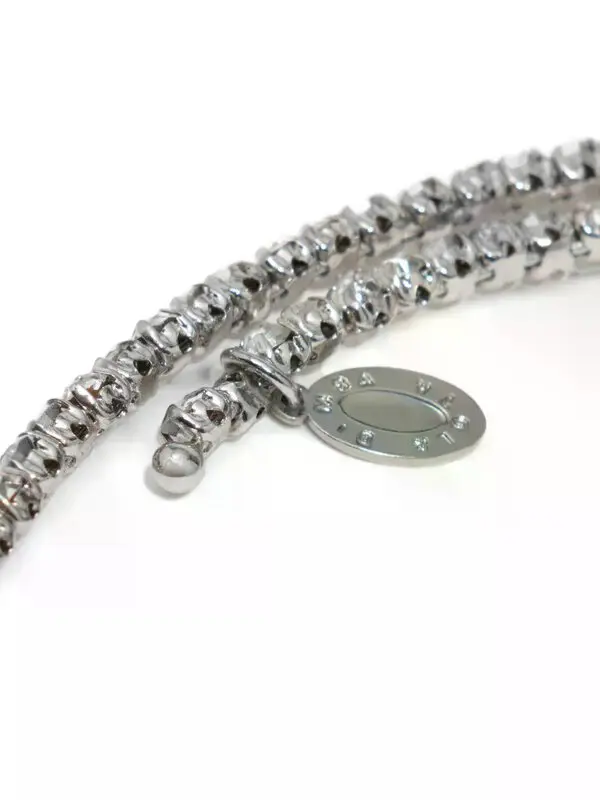 Bimba Y Lola Crystal Choker And Faux-pearl Chain Necklace