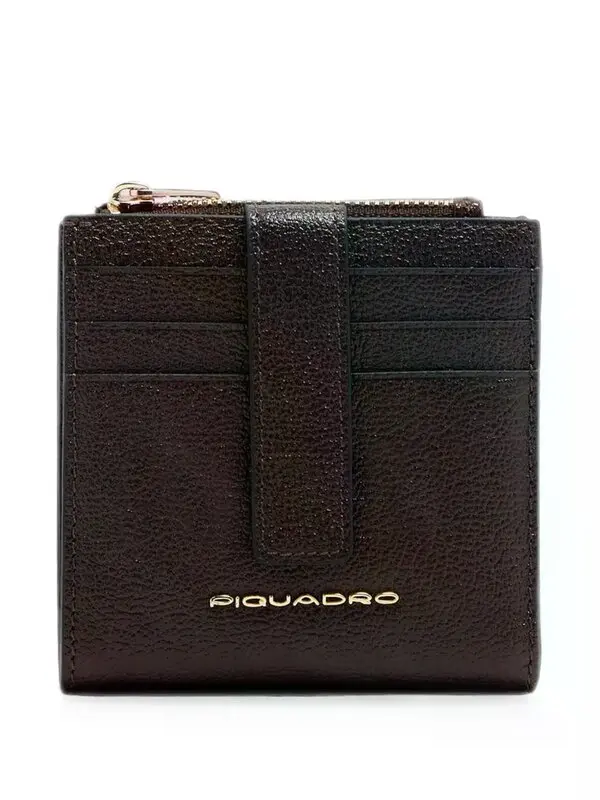 PIQUADRO Zipped-pocket Leather Cardholder