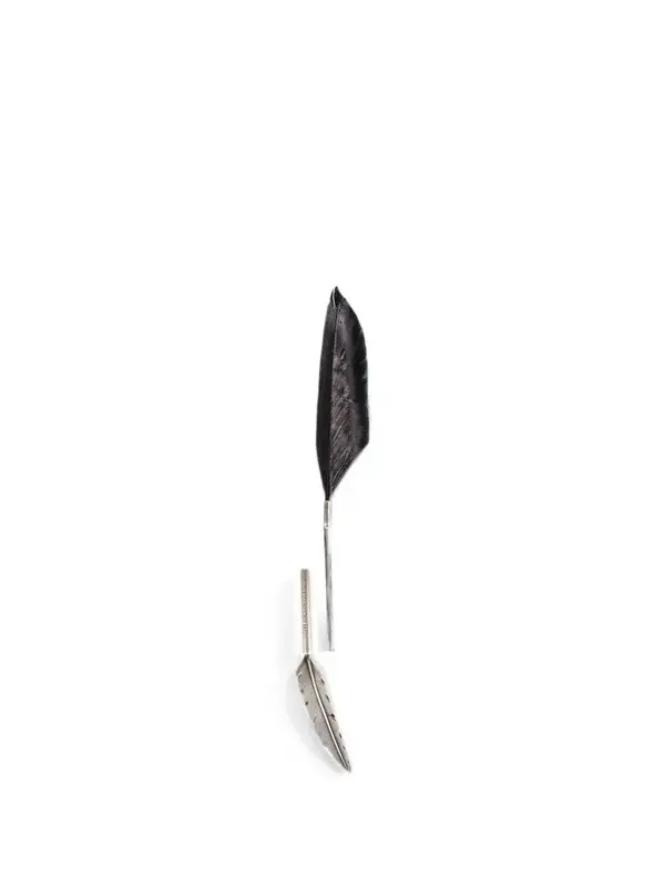 ANN DEMEULEMEESTER Feather-detail Drop Earrings
