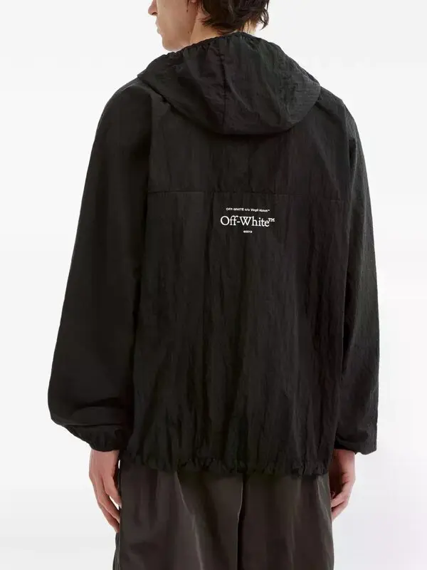 Off-White Diagonals-motif Hooded Windbreaker Jacket