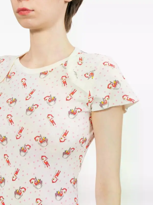 Ashley Williams Graphic-print Pleated Dress