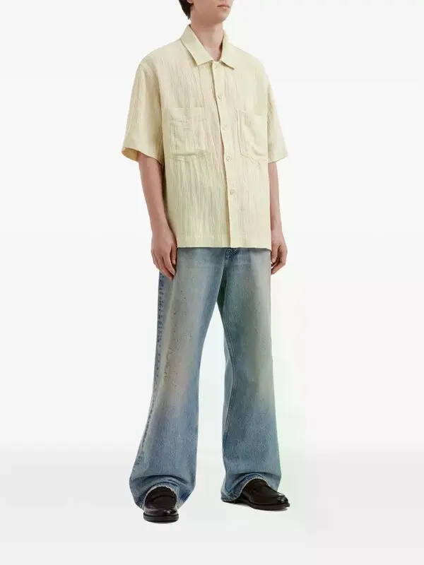 SUNFLOWER Crinkled Short-sleeve Shirt