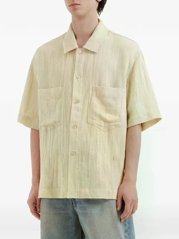 SUNFLOWER Crinkled Short-sleeve Shirt