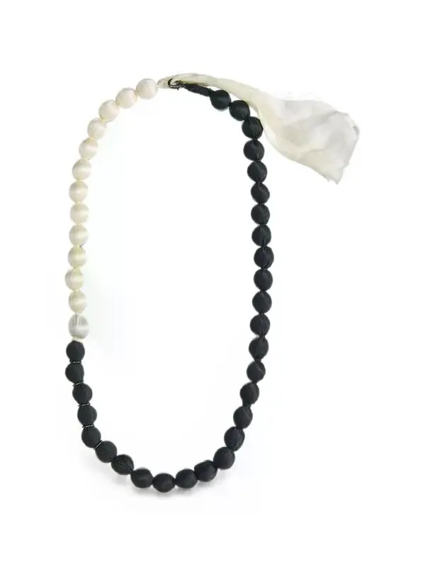 Y’s Silk-covered Bead Necklace