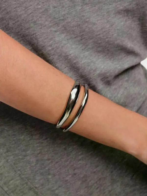 Bimba Y Lola Tone Metal Bracelet With Irregular Bands