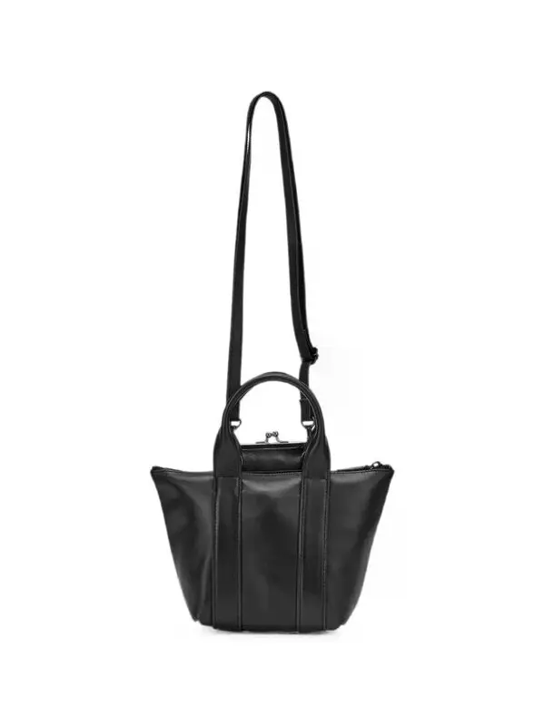 Y’s Kiss-lock Leather Tote Bag