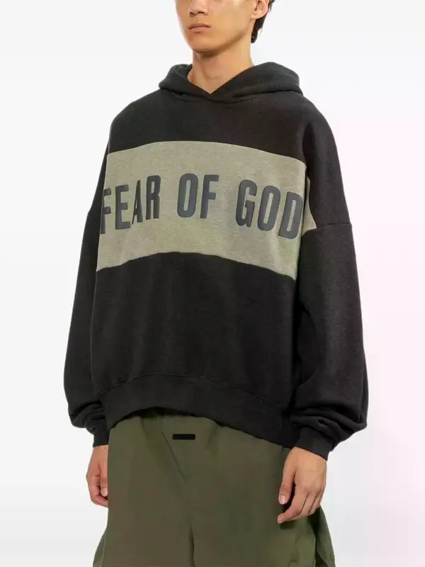 ESSENTIALS Panelled Crop Hoodie