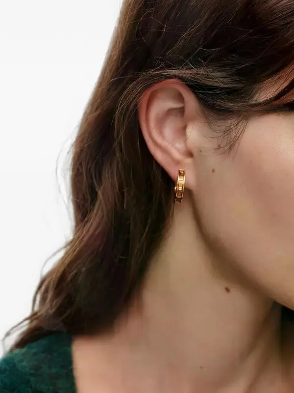 Bimba Y Lola Logo-engraved Hoop Earrings
