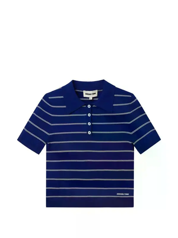 SHUSHU/TONG Striped Polo Shirt