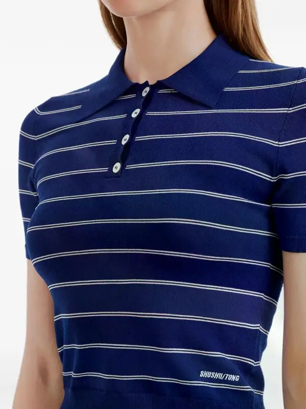SHUSHU/TONG Striped Polo Shirt