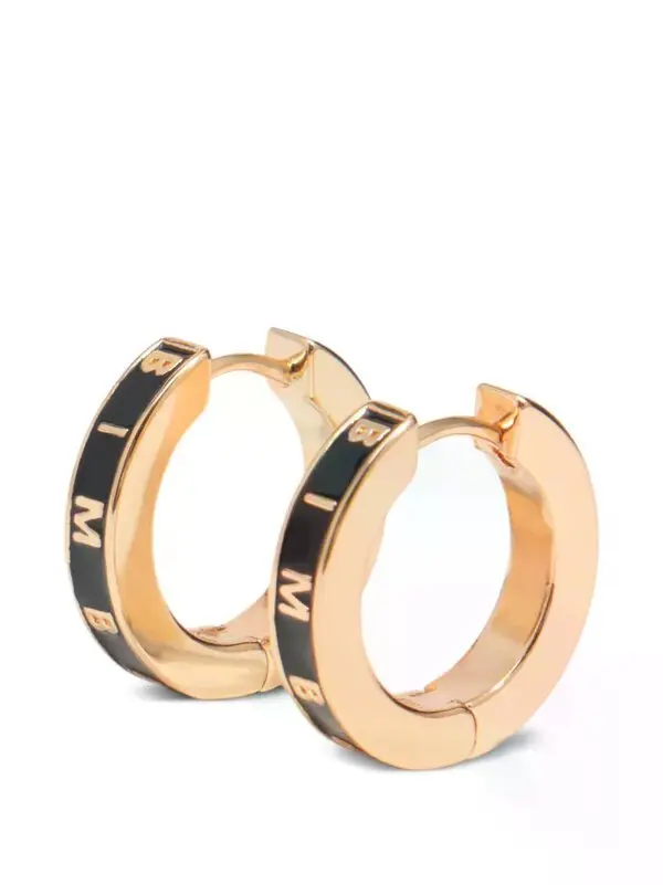 Bimba Y Lola Enamel Logo Hoop Earrings